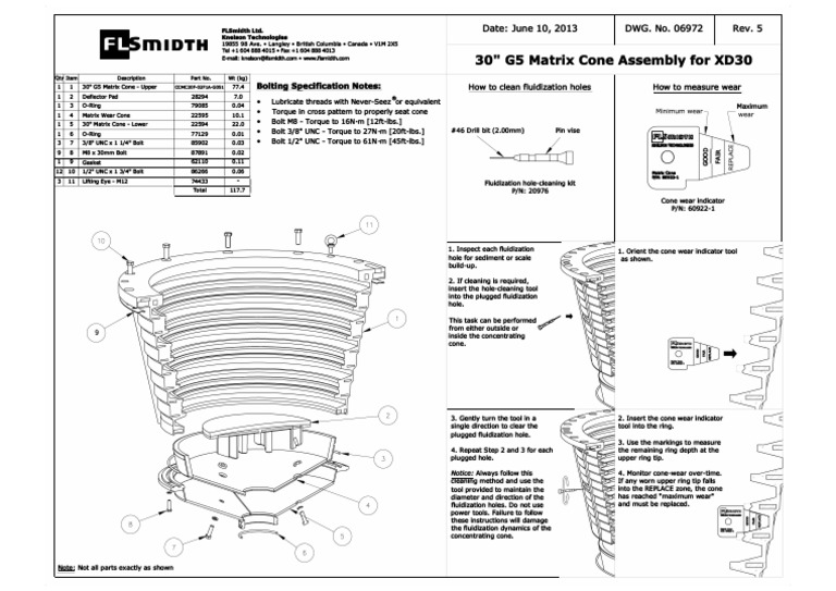 Knelson XD30 Cone Assembly | PDF