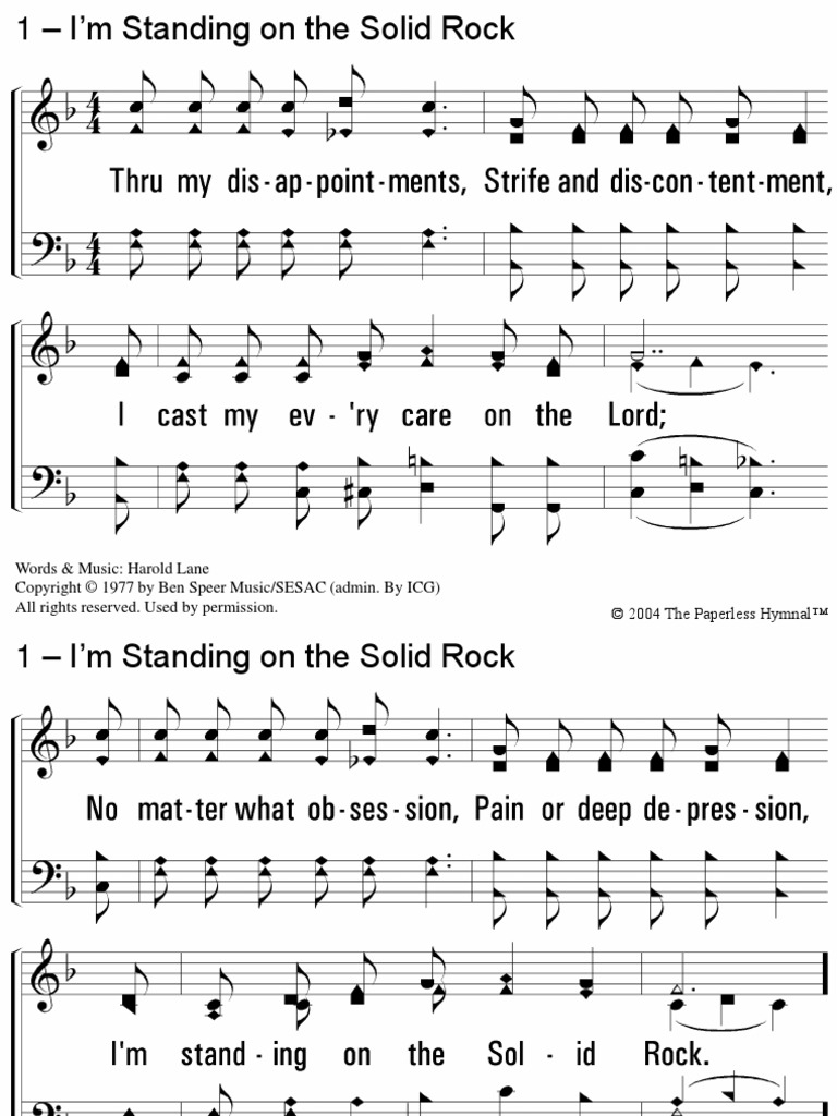 I'm Standing On The Solid Rock | PDF
