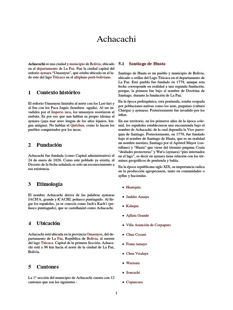 Achacachi | PDF