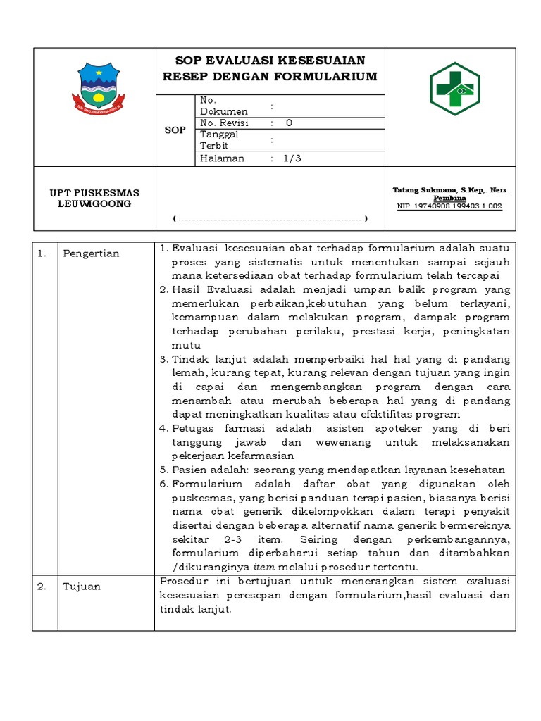 Evaluasi Formularium | PDF