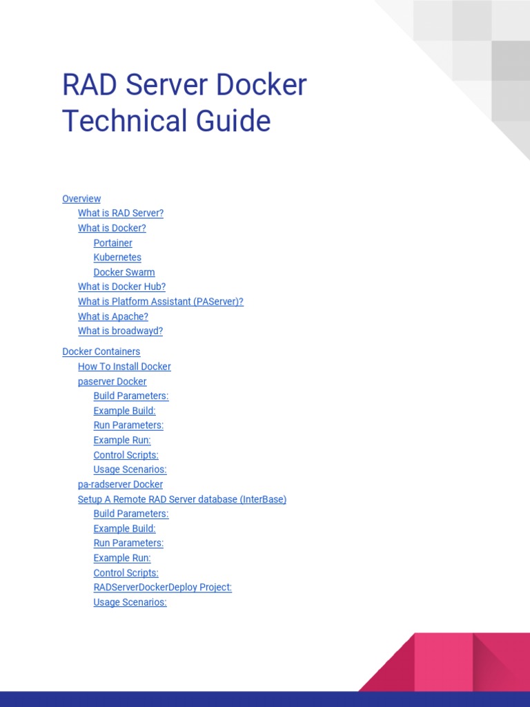 RAD Server Deployment With Docker | PDF