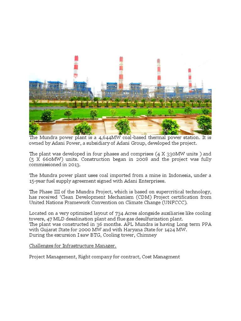The Mundra Power Plant | PDF