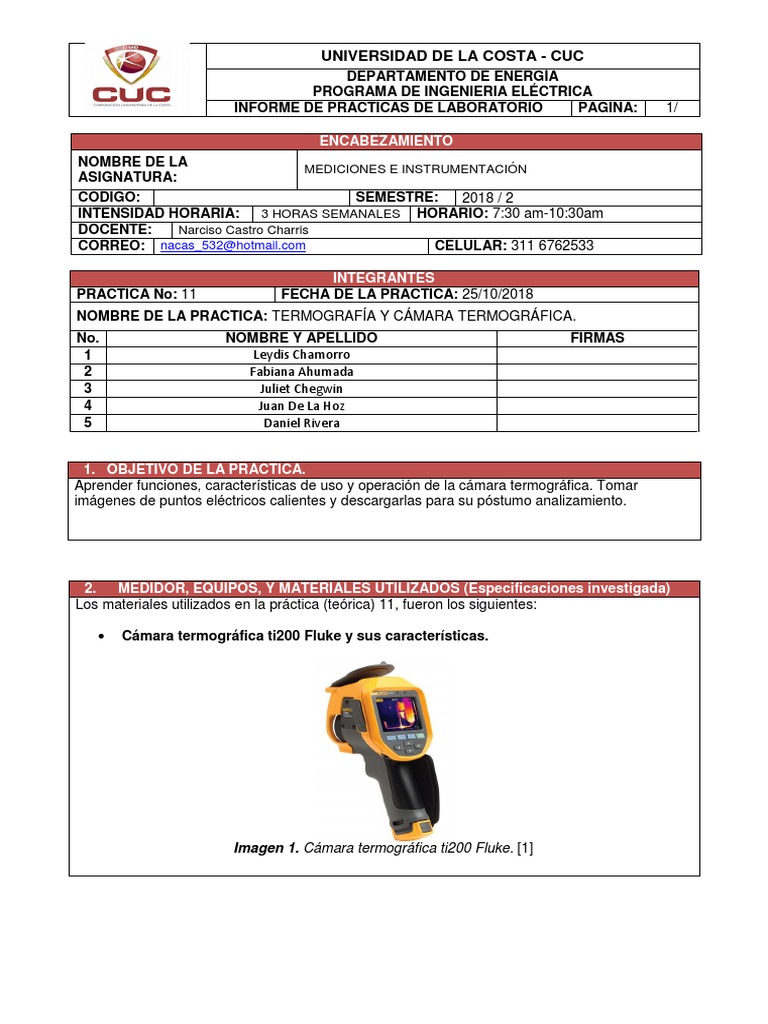 Informe No. 11 Termografía | PDF