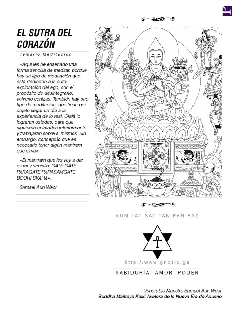 231-SM-el Sutra Del Corazon Gate Gate Paragate Parasamgate Bodhi Suaha ...