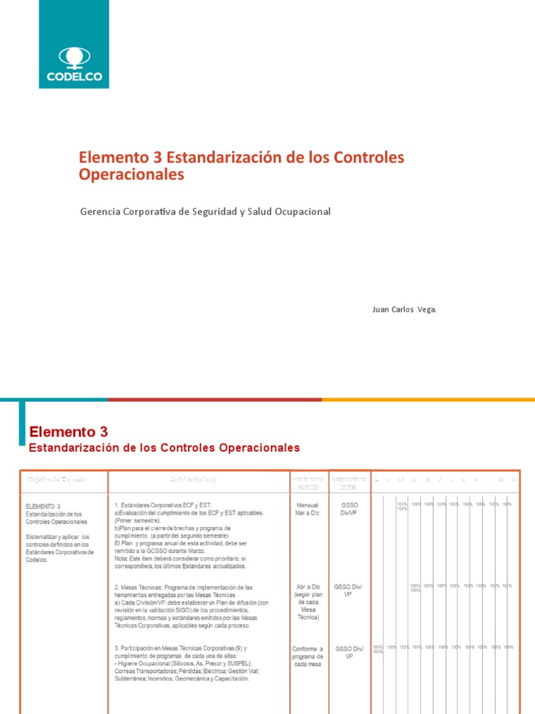 E - 03 Estandarización de Los Controles Operacionales | PDF