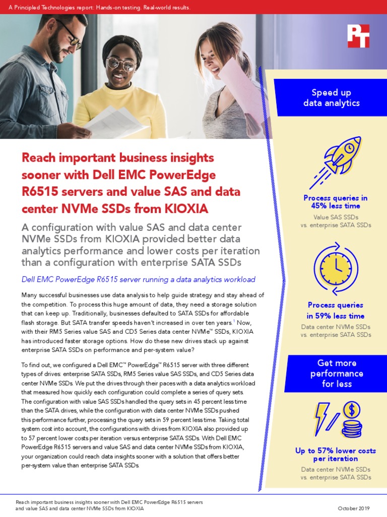 Reach Important Business Insights Sooner With Dell EMC PowerEdge R6515 Servers and Value SAS and ...