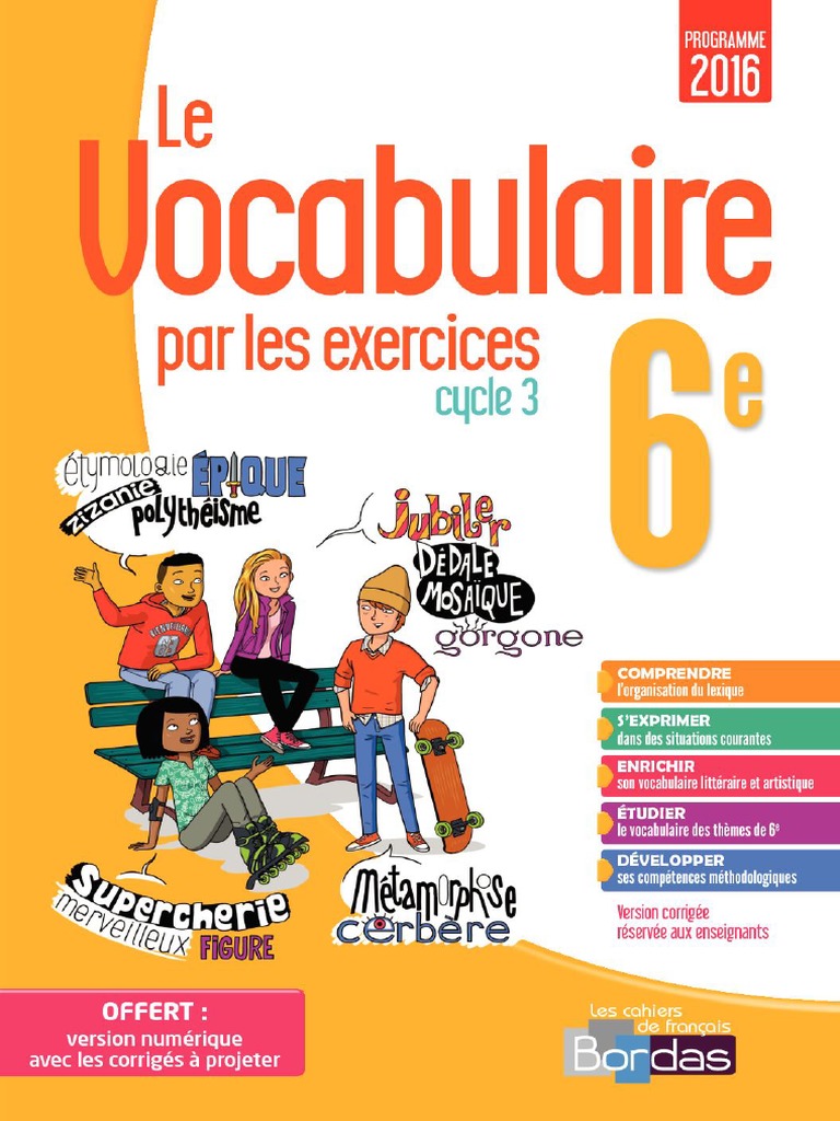 Vocabulaire Par Les Exercices 6e | PDF