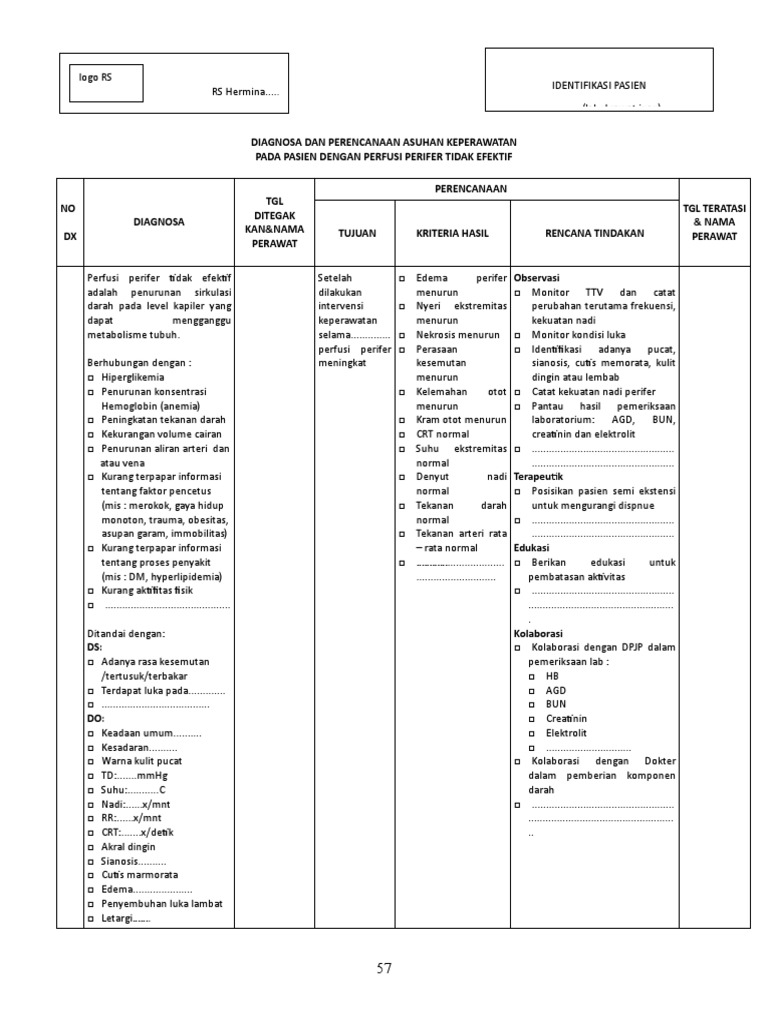 Perfusi Perifer TDK Efektif Potrait | PDF
