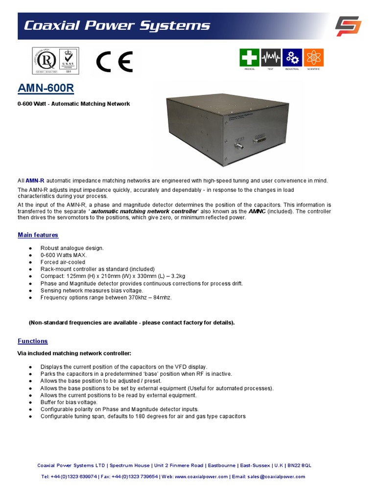 Amn 600 | PDF | Inductor | Electrical Impedance
