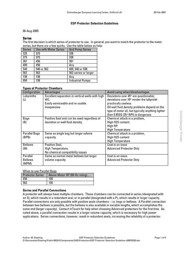 04.01, ESP Protector Selection Guideline v20070228 - Guia para ...