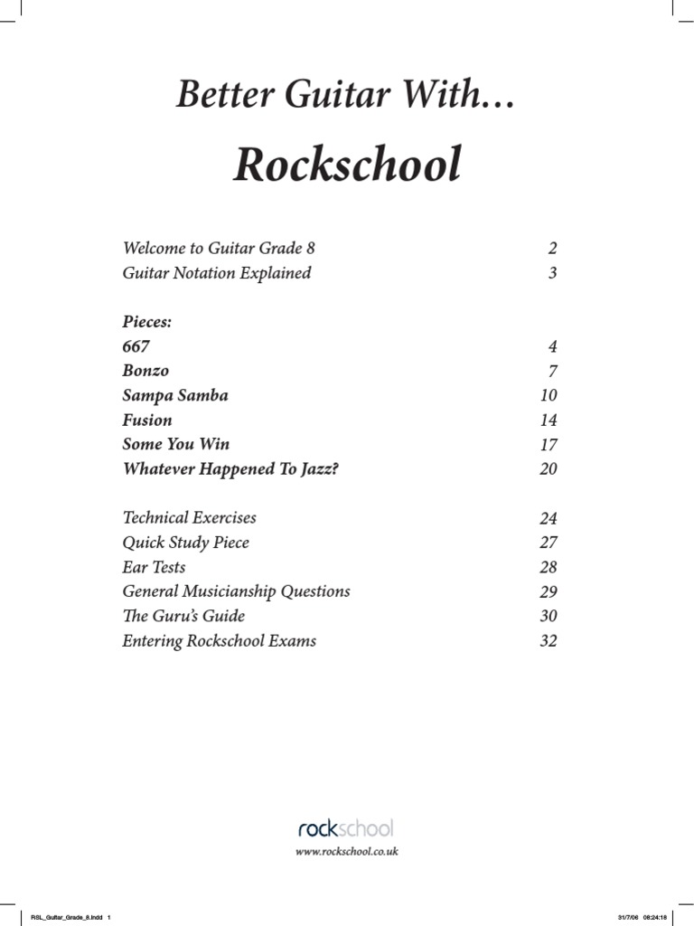 RSL Guitar Grade 81 PDF | PDF | Test (Assessment) | Sound