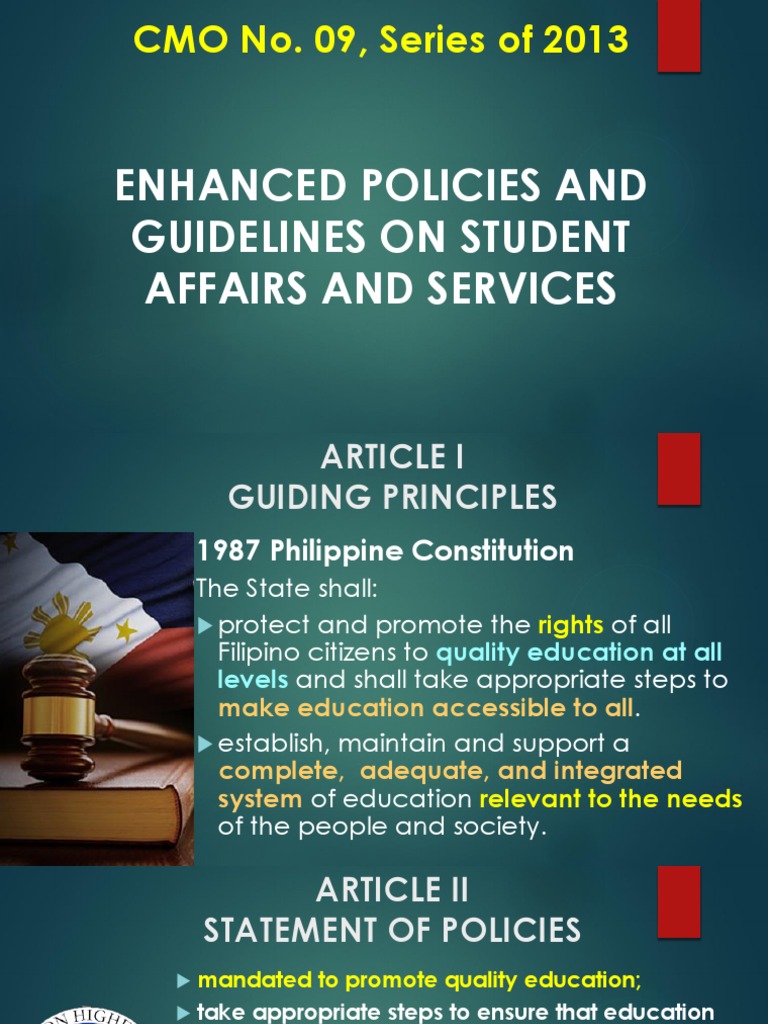 Enhanced Policies and Guidelines On Student Affairs PDF | PDF | Special ...