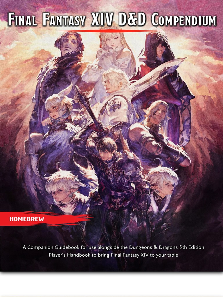 5th Edition D&D X FFXIV - Classes and Races Compendium - GM Binder | PDF | Dungeons & Dragons