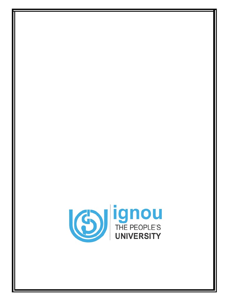 Ignou Assignment Format | PDF