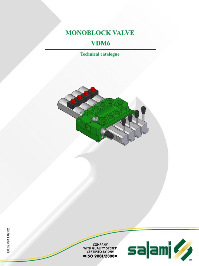 VDM6 Technical Catalogue | PDF | Valve | Fluid Mechanics