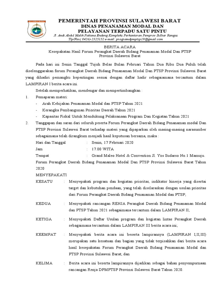 Berita Acara Forum | PDF