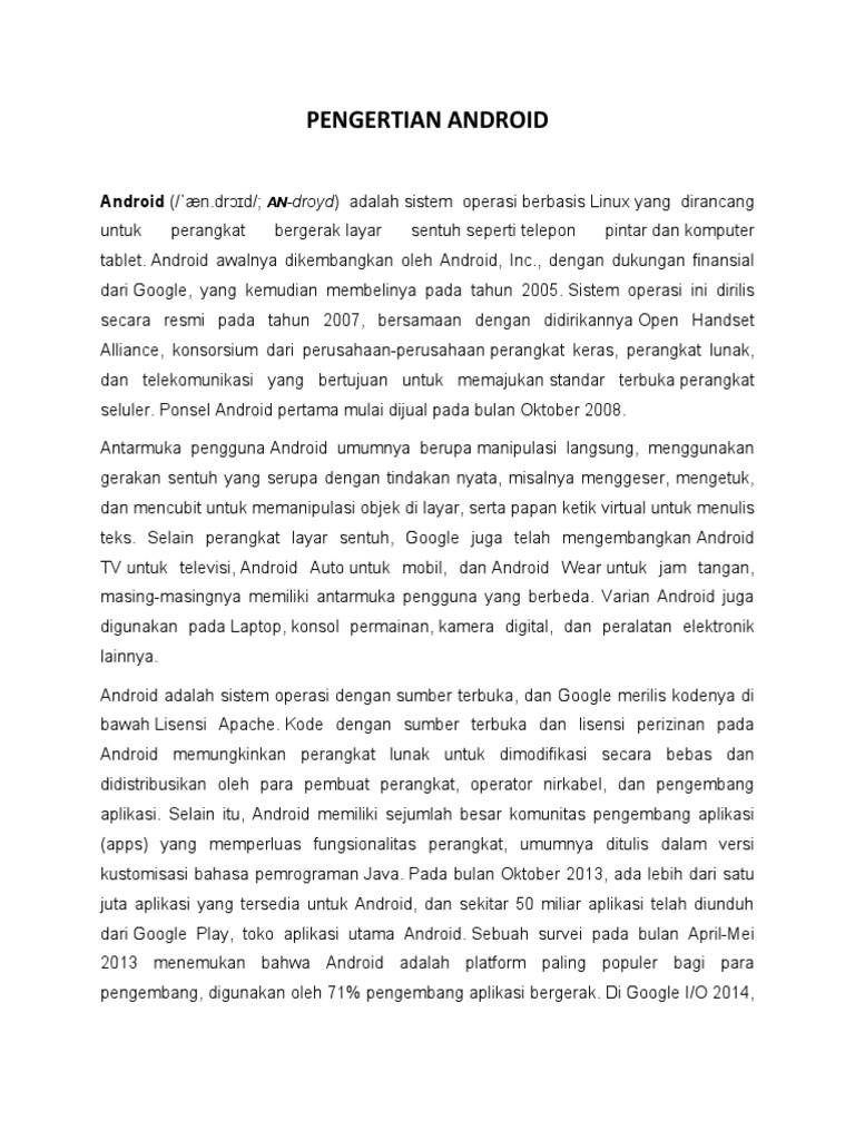 Pengertian Android | PDF