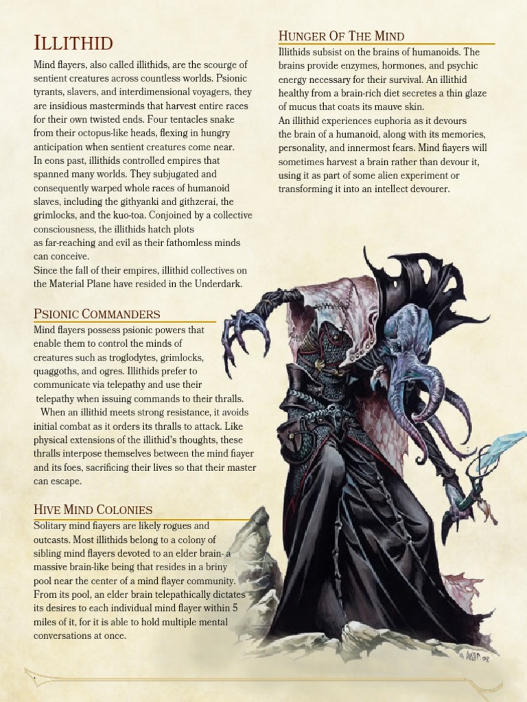 Illithid Player Character | PDF | Fantasy Creatures | Fictional Species ...