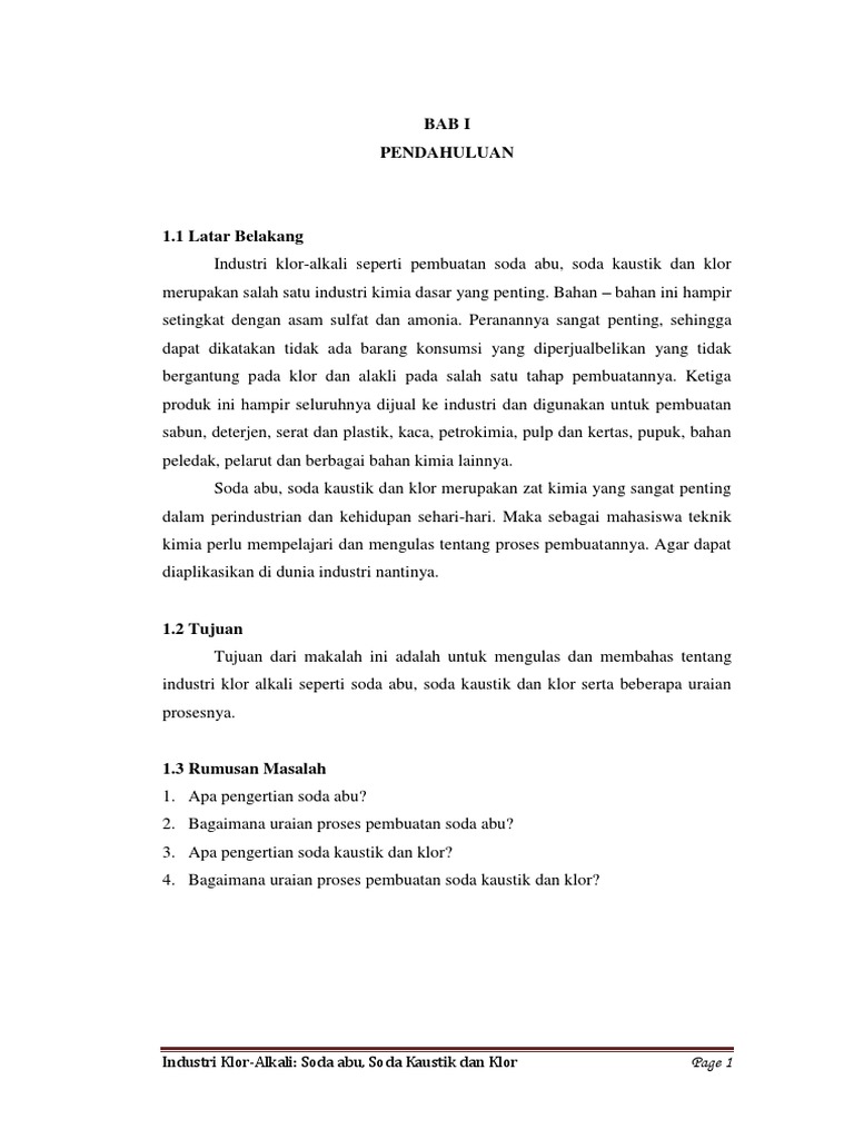 Klor Alkali | PDF