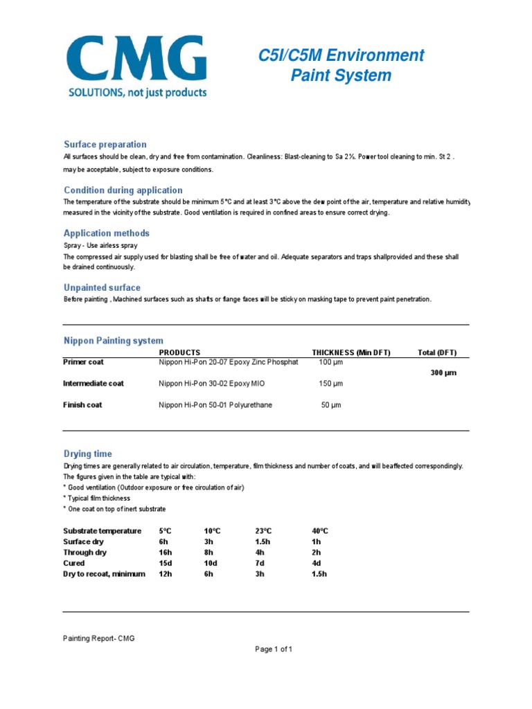 C5M Painting Specification Guide | PDF | Paint | Applied And ...