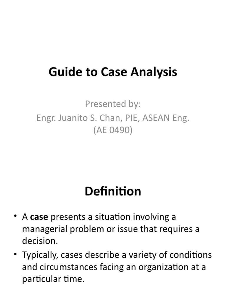 Case Analysis Guide | PDF | Decision Making | Evaluation