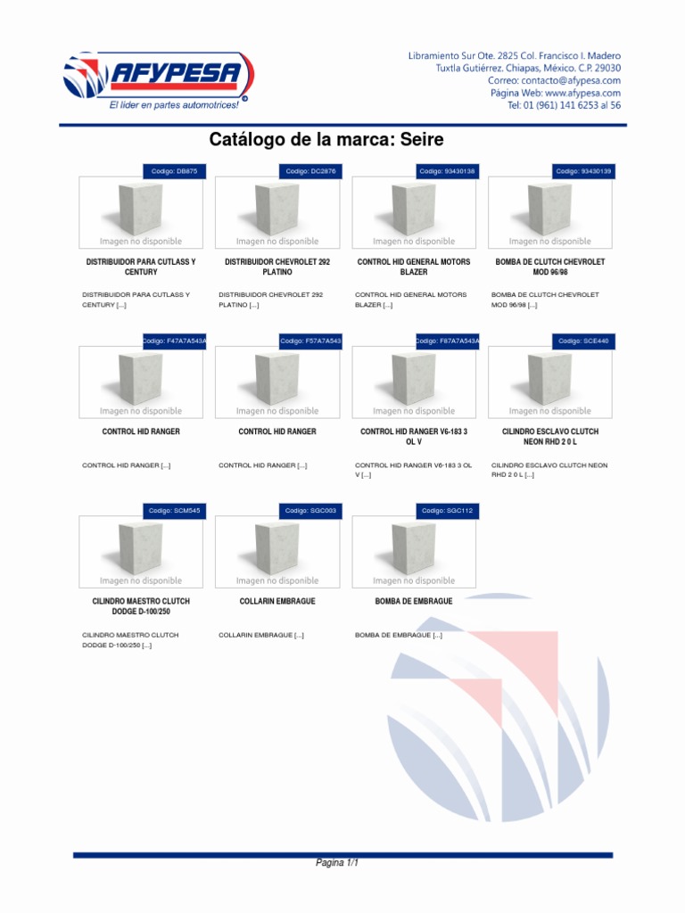Catalogo Seire | PDF