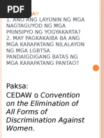 Ang Diskriminasyon Sa Kababaihan, Kalalakihan, at LGBT | PDF