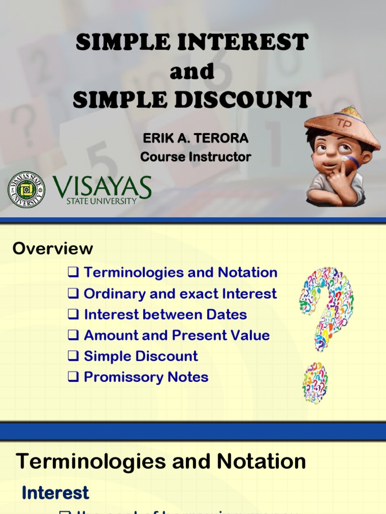 Chapter 1 (Simple Interests and Simple Discount) | PDF | Promissory ...