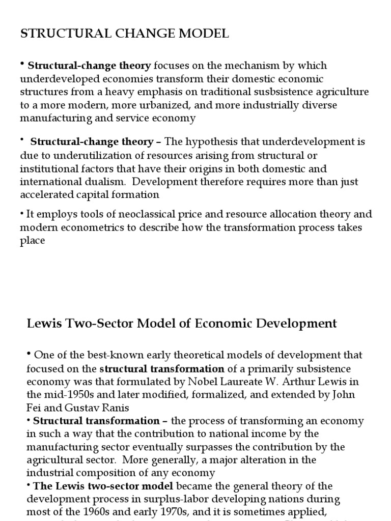 Lewis Two Sector Model | PDF | Employment | Economic Growth