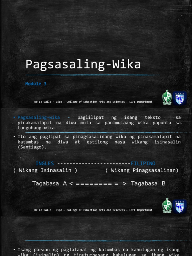 Module 3 - Pagsasaling Wika | PDF