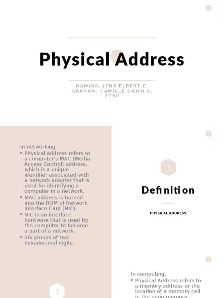 Physical address definition | PDF