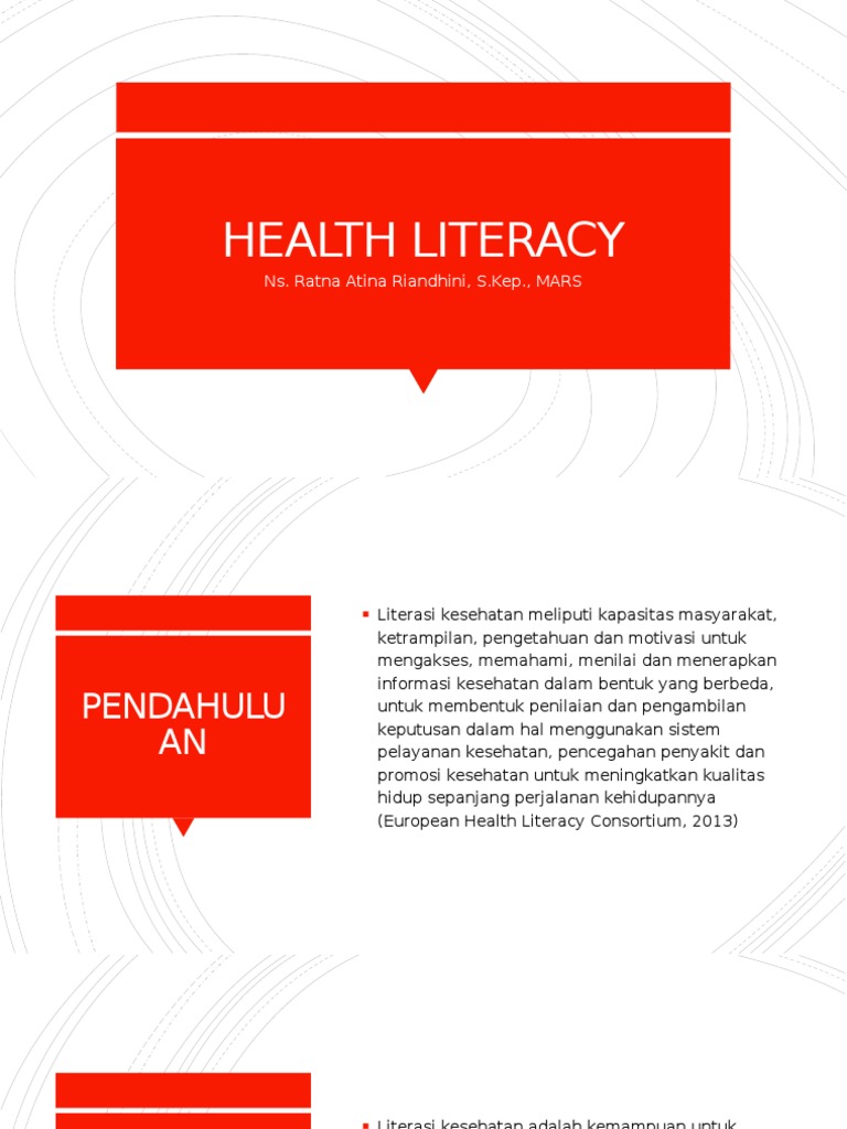 Health Literacy | PDF