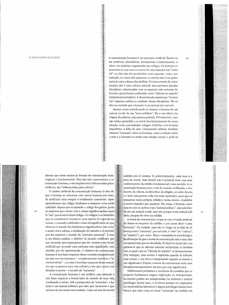 Vilém Flusser - O Que É Comunicação | PDF