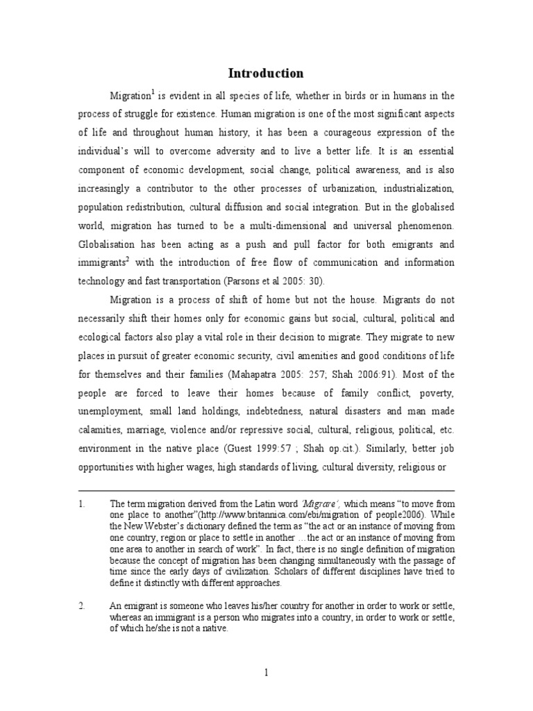 06 Introduction | PDF | Human Migration | Immigration