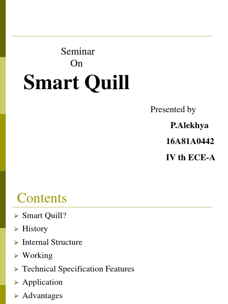 Smart Quill | PDF | Accelerometer | Embedded System