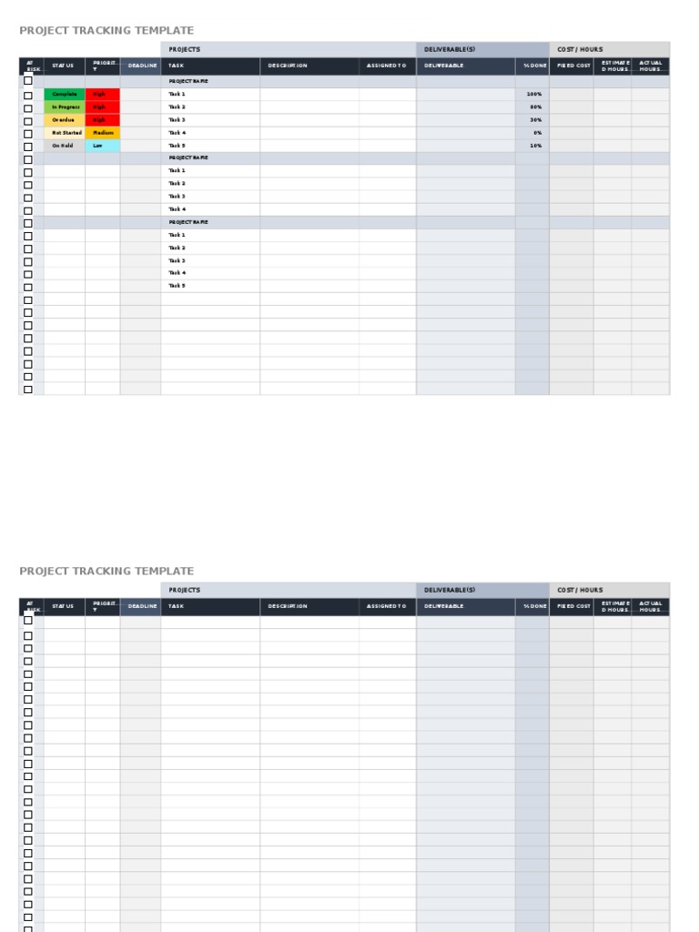 IC Project Tracking Template 8640 V1 | PDF | Business