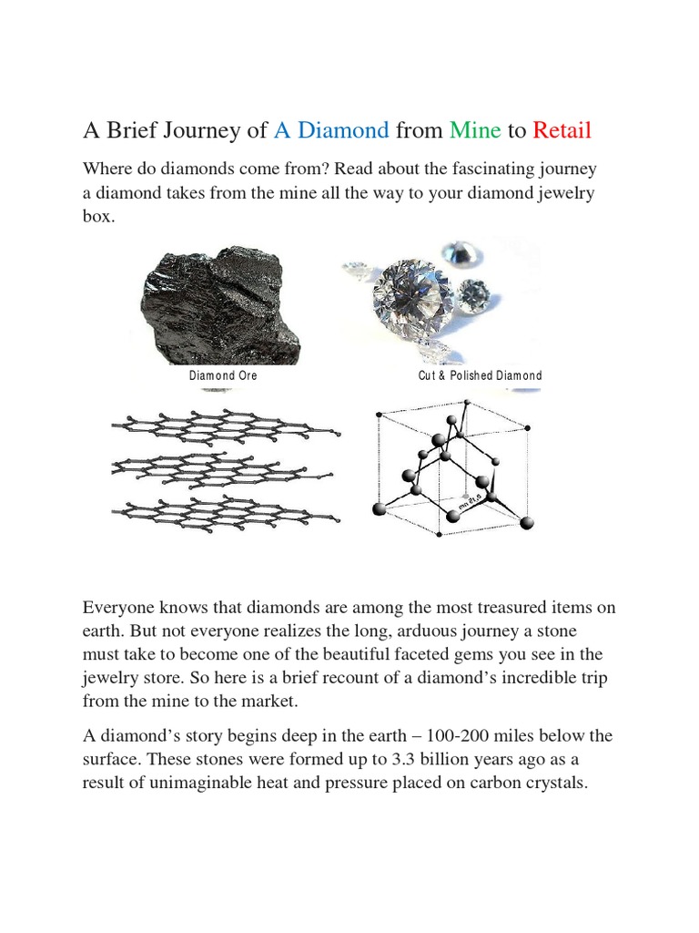 A Brief Journey of A Diamond From Mine To Retail PDF | PDF | Gemstone ...