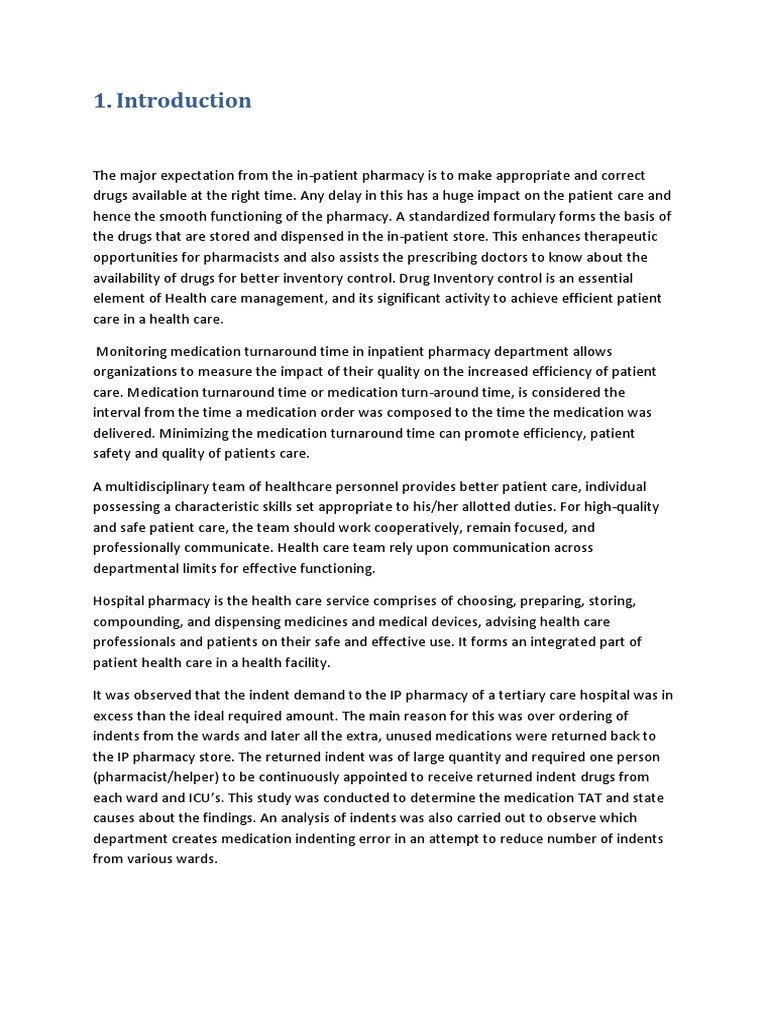 Indent For Reference | PDF | Pharmacy | Hospital