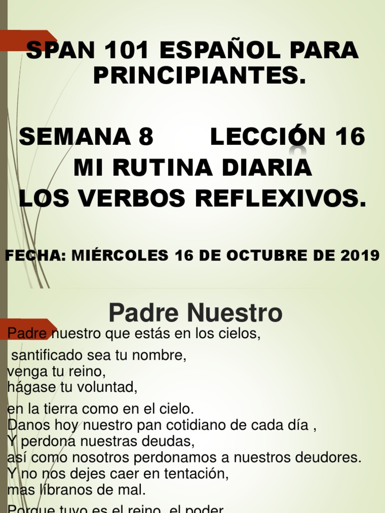 Leccion 16 | PDF | orador del Señor | Verbo