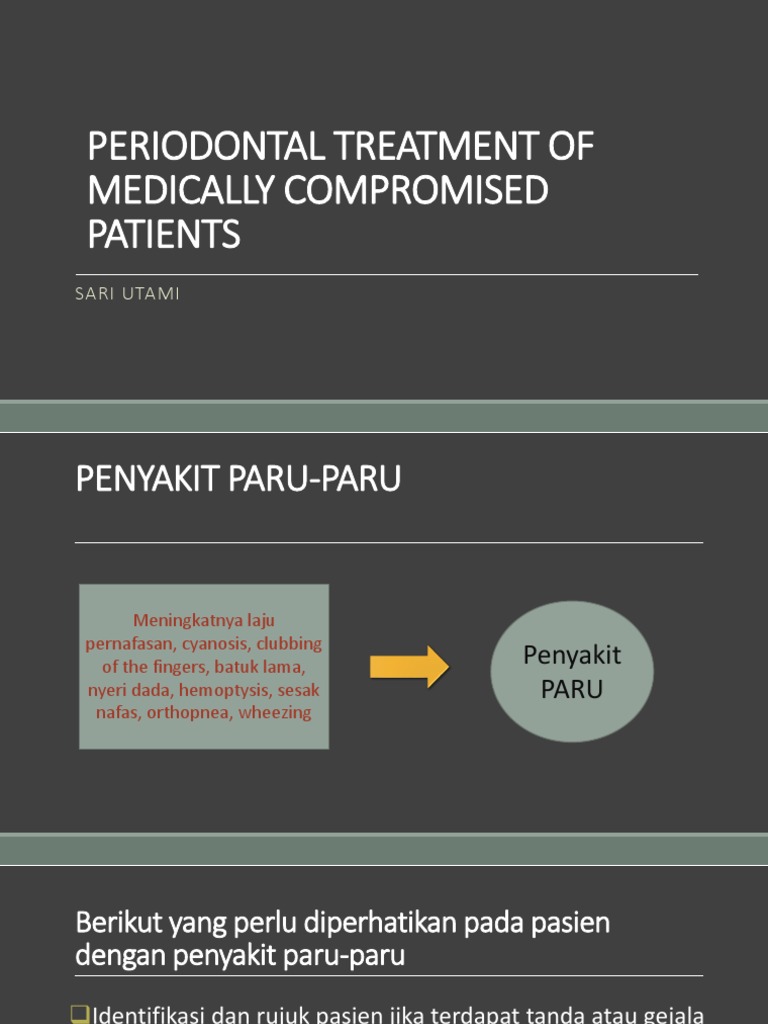 Medical Compromised Treatment | PDF