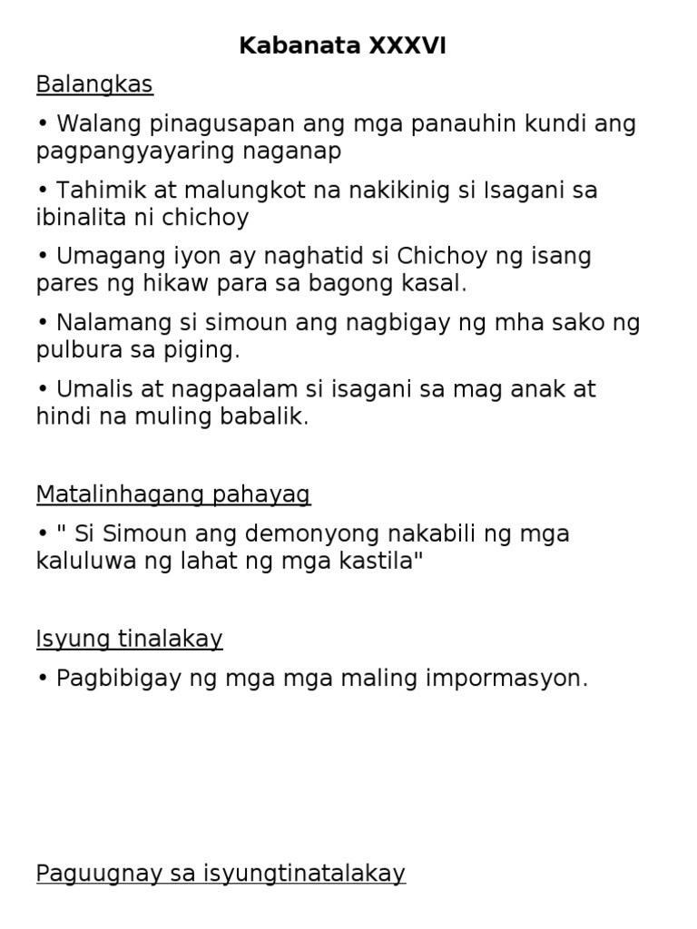 El Filibusterismo Kabanata 37 | PDF