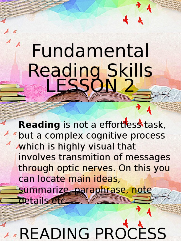 Fundamental Reading Skills | PDF | Speed Reading | Reading Comprehension