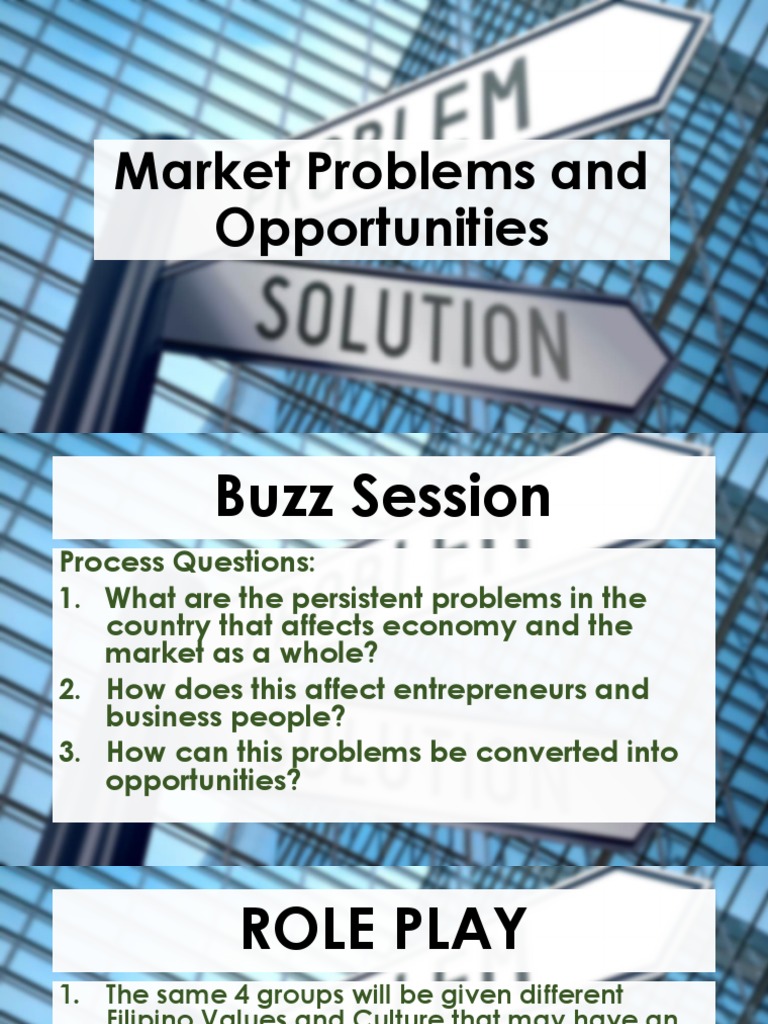Market Problems and Opportunities | PDF | Entrepreneurship | Market ...