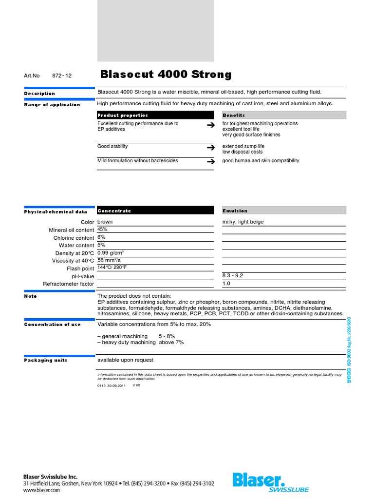 Blasocut 4000 Strong | PDF | Building Engineering | Materials