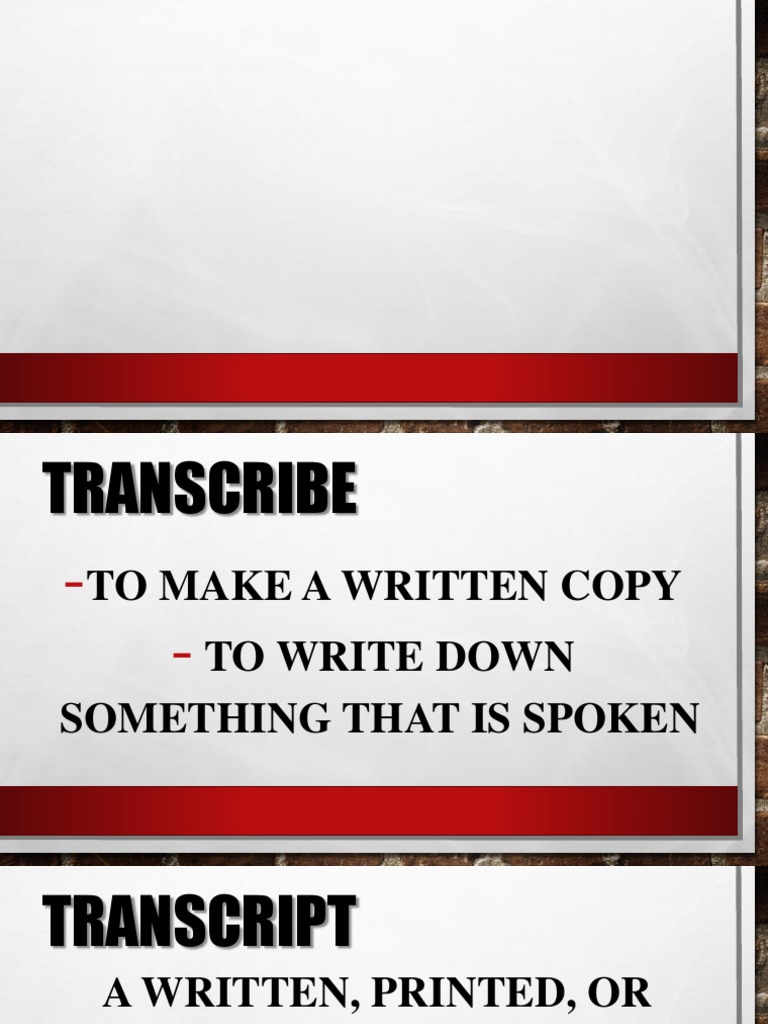 How To Write A Transcription | PDF
