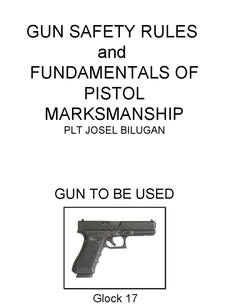 Fundamentals of Pistol Marksmanship | PDF | Trigger (Firearms ...