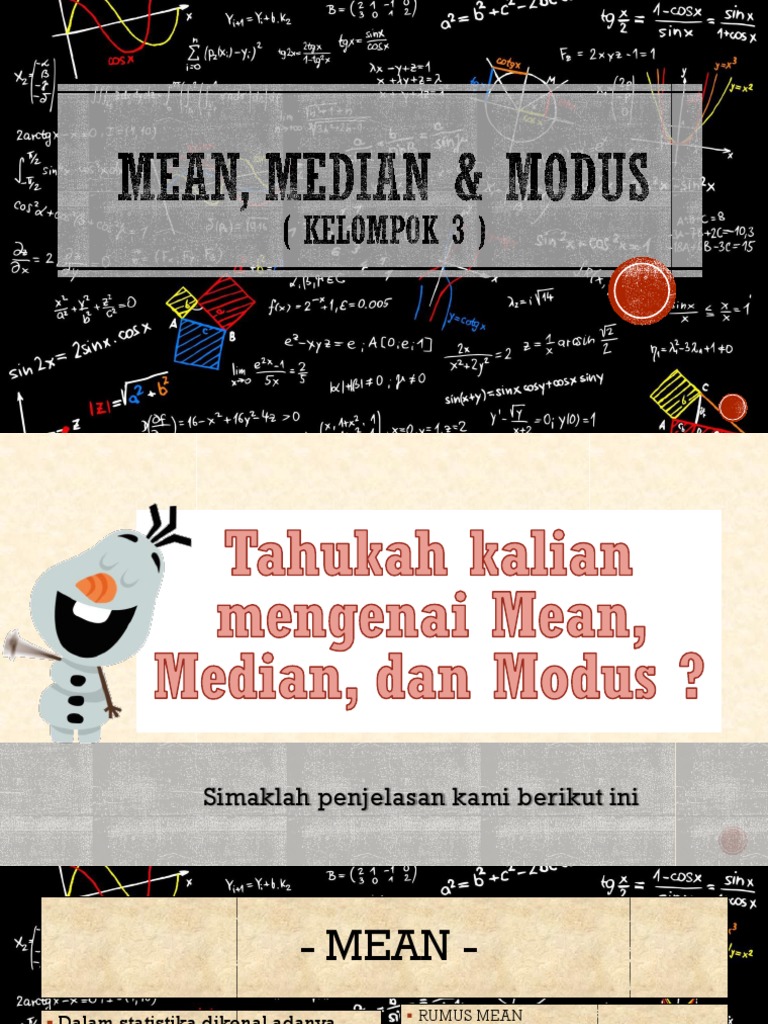 Mean, Median & Modus | PDF