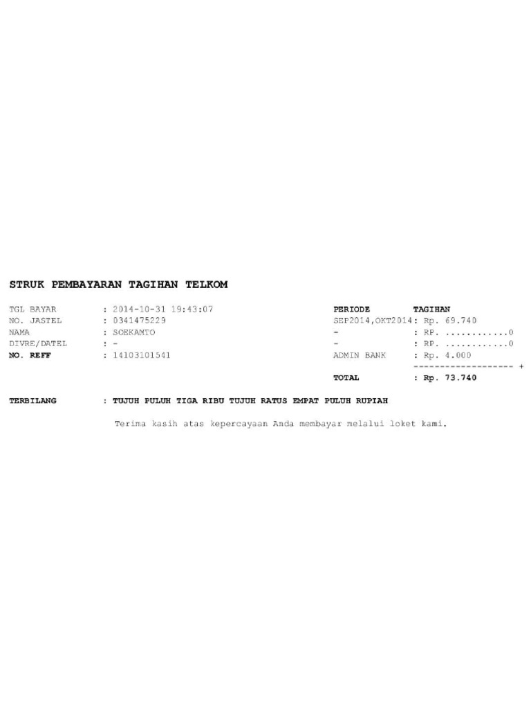 Struk Telkom