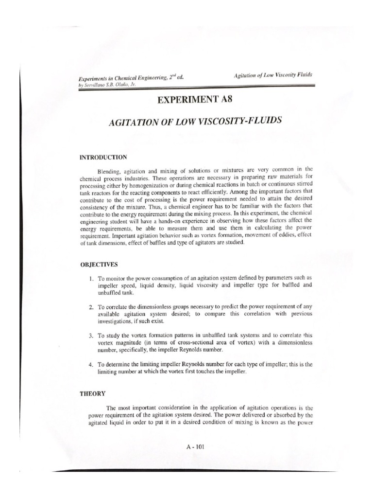 Agitation of Low Viscosity Fluids | PDF