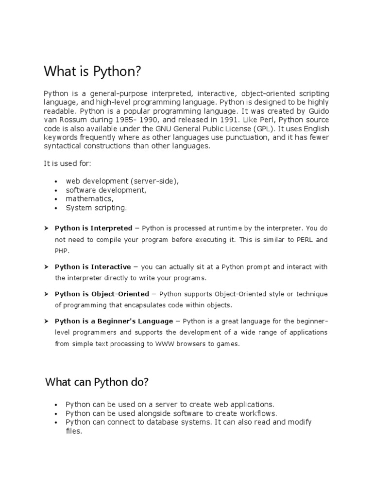 An Introduction to the Python Programming Language | PDF | Python ... An Introduction to the Python Programming Language | PDF | Python ...